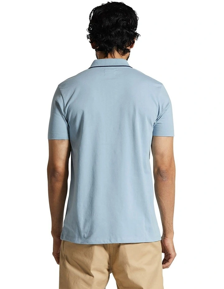Brixton Mod Flex Polo Knit in Dusty Blue | MYER