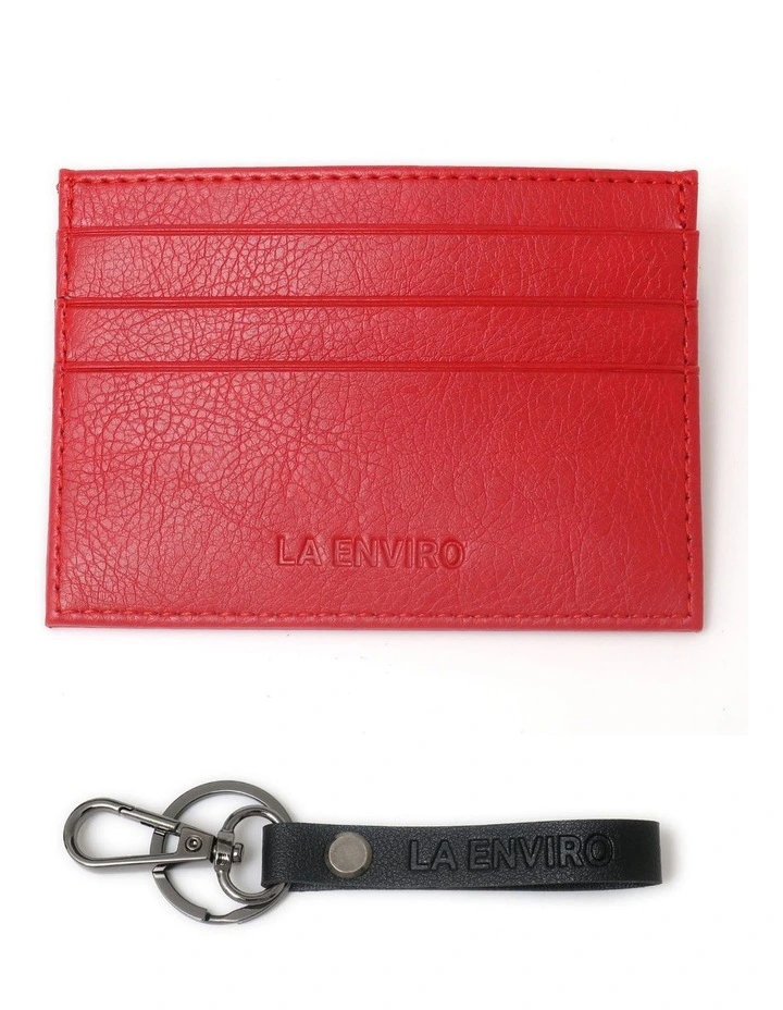 La Enviro Avoca Minimalist Unisex Card Holder in Red | MYER