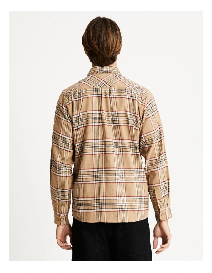 Mr Simple Flannel Long Sleeve Shirt in Natural Check | MYER