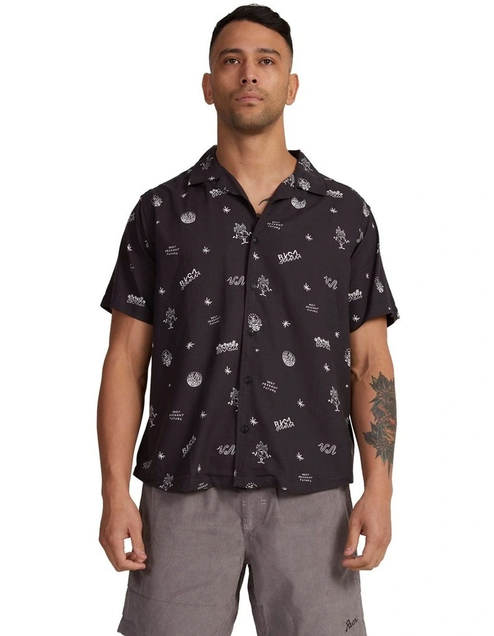 RVCA Zen Shirt in Washed Black | MYER