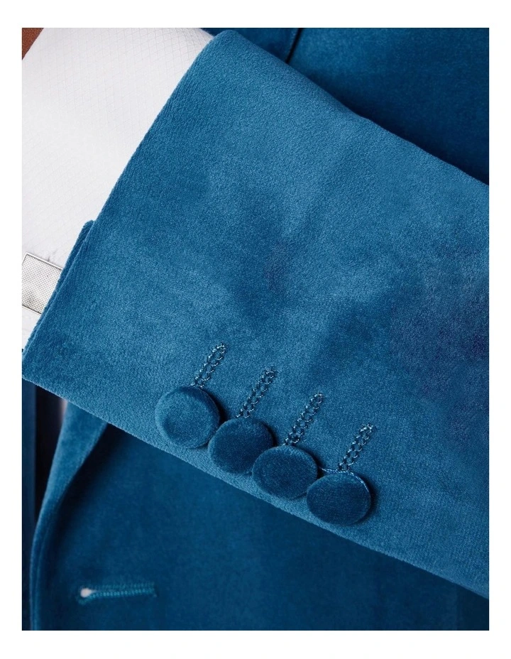 Politix Slim Fit Velvet Tuxedo in Steel Blue | MYER