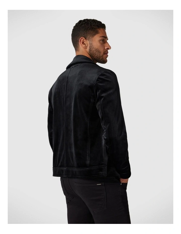 Politix Velvet Harrington Jacket in Black | MYER
