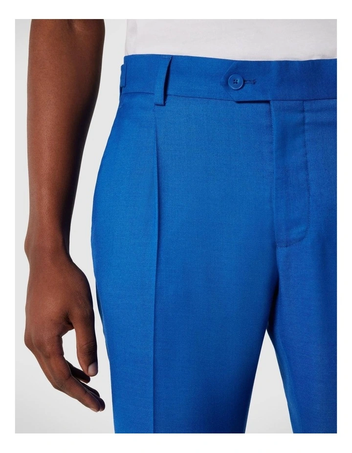 Politix Pleated Slim Stretch Tailored Pant in Cobalt | MYER