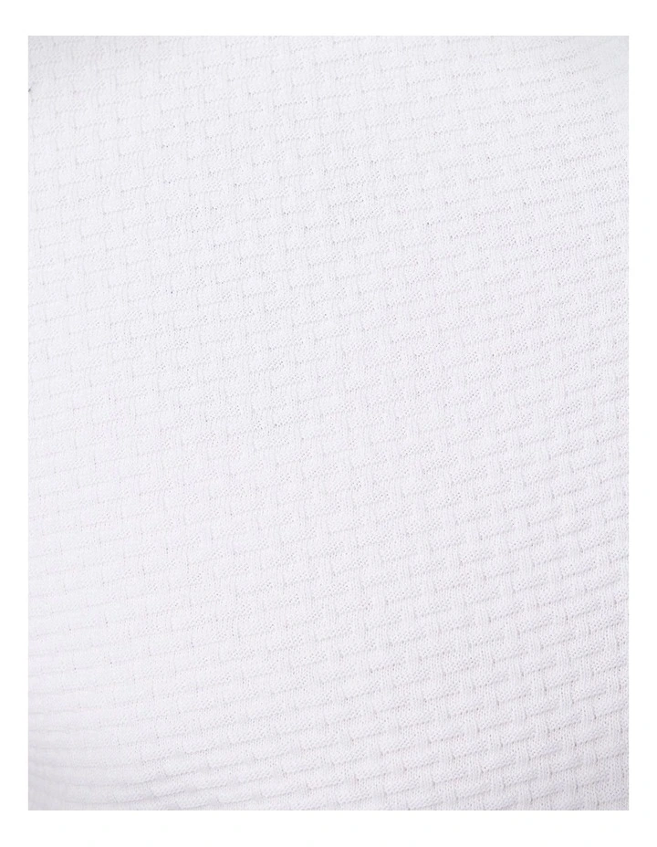 Politix Jacquard Texture Polo in White | MYER