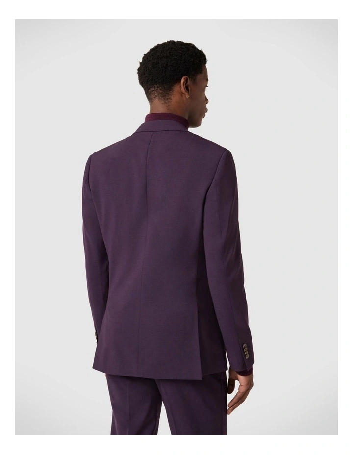 Politix Slim Stretch Wool Blend Tailored Jacket in Grape | MYER