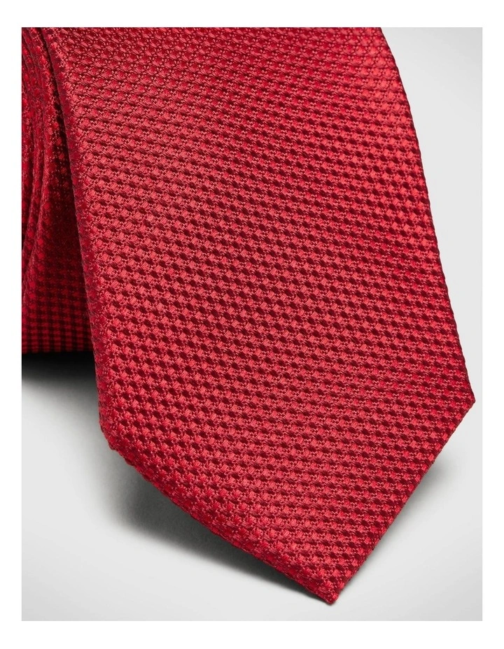 Politix Textured Silk Tie in Red | MYER