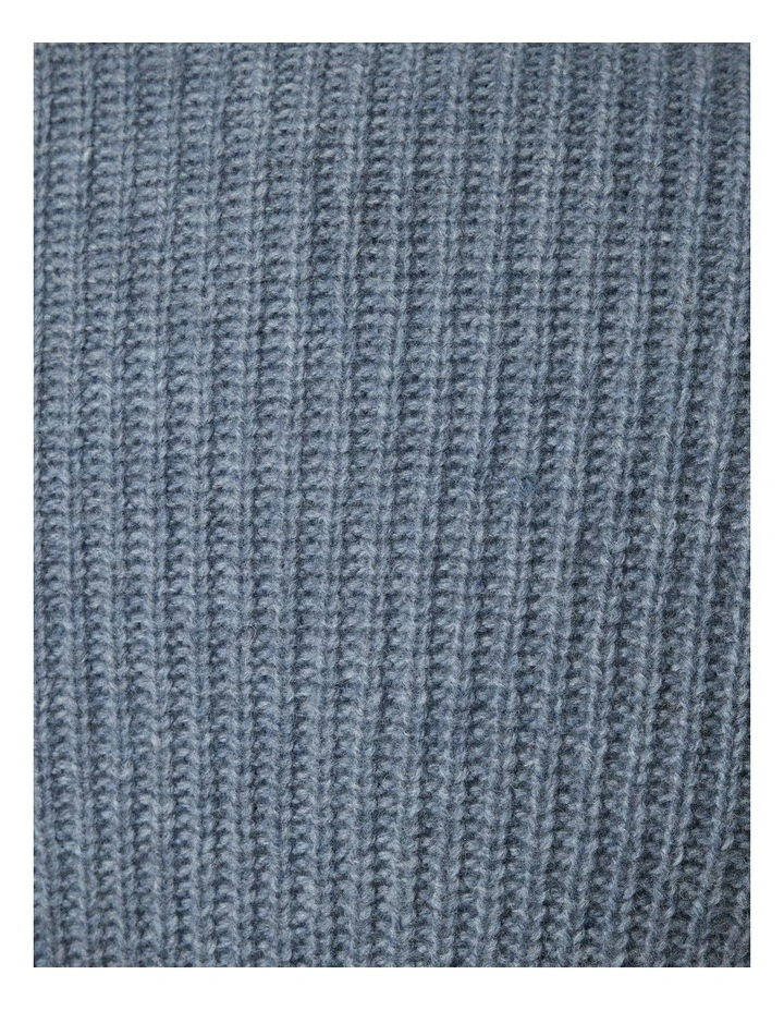 Politix Heavyweight Chunky Knit With Contrast Cable Design in Denim | MYER