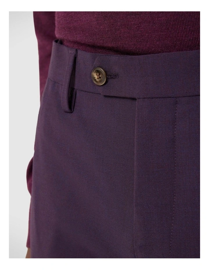 Politix Slim Stretch Wool Blend Tailored Pant in Grape | MYER