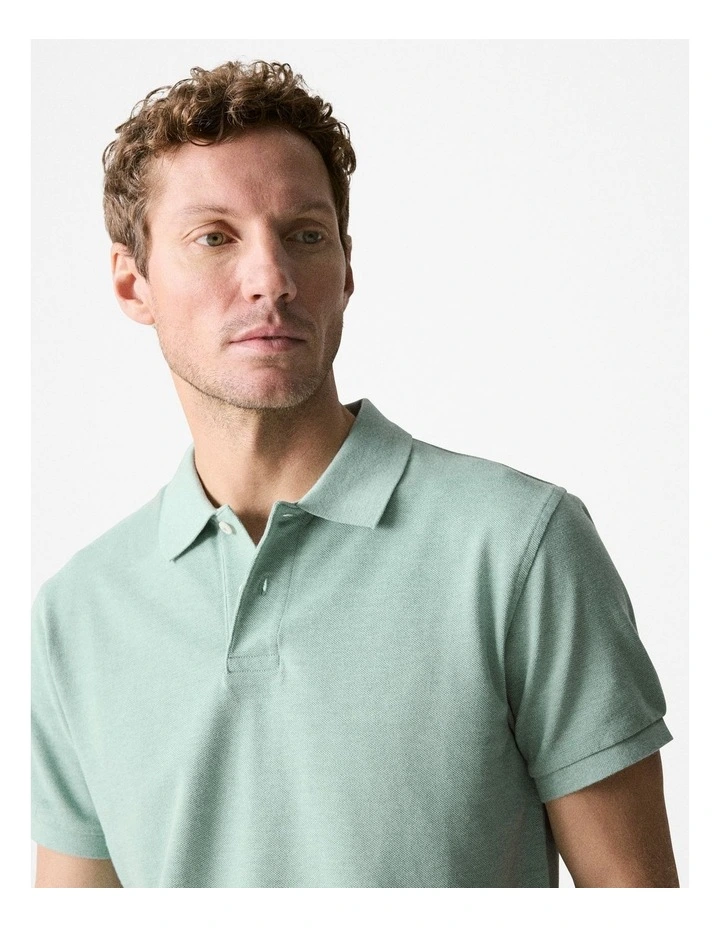 Trenery Classic Marle Polo in Jade | MYER