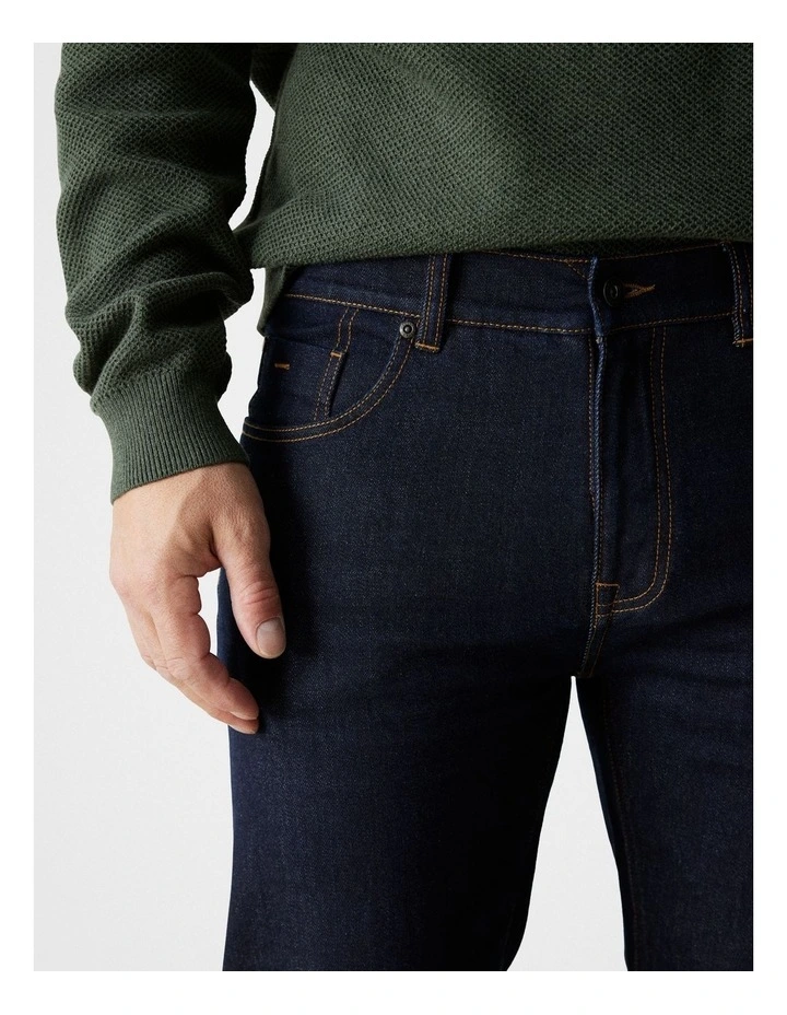 Trenery Regular Rinse Wash Jean in Dark Navy | MYER