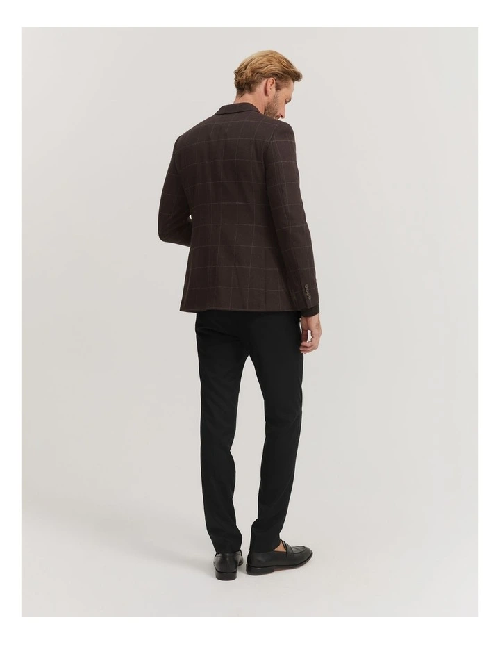 Country Road Regular Fit Tweed Check Blazer in Chocolate | MYER