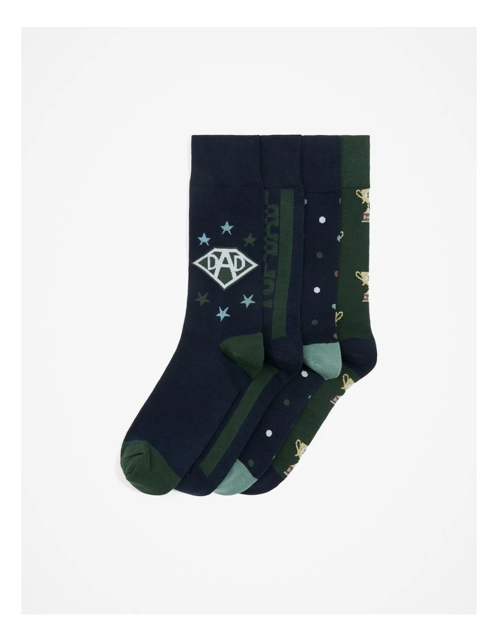 Country Road Australian Cotton Blend Top Dad Sock Pack Of 4 in ...