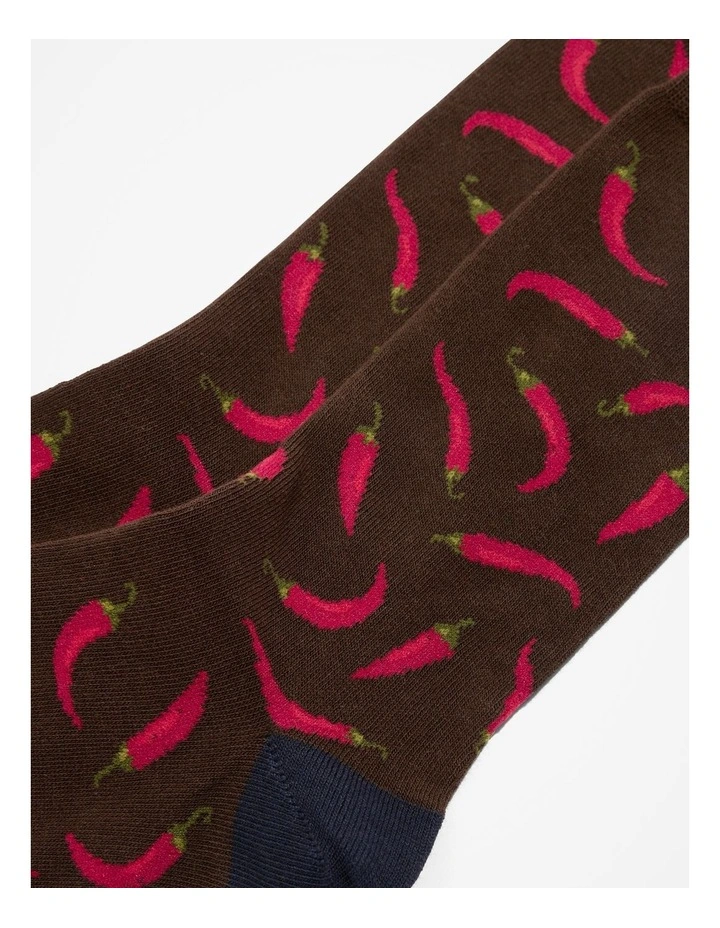 Country Road Australian Cotton Blend Chilli Sock in Mahogany | MYER