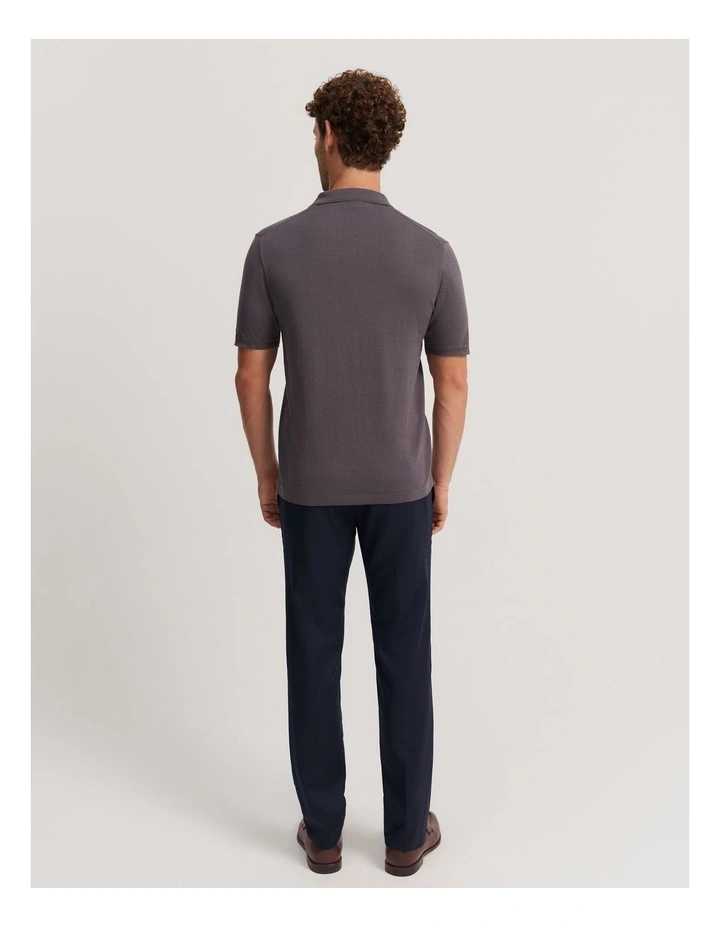 Country Road Cotton Silk Trophy Polo Shirt in Plum | MYER