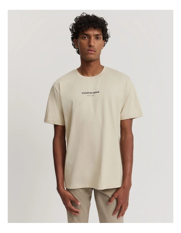 Country Road Australian Cotton Modern Logo T-shirt In Almond | MYER