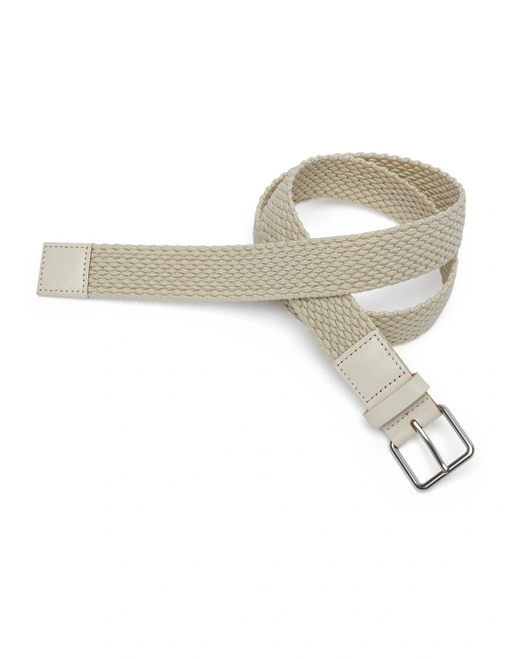 Unison Xavier Webbing Belt in Sand | MYER