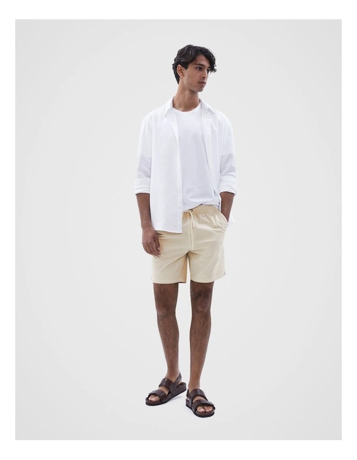 Unison Garment Dyed Short in Cream | MYER