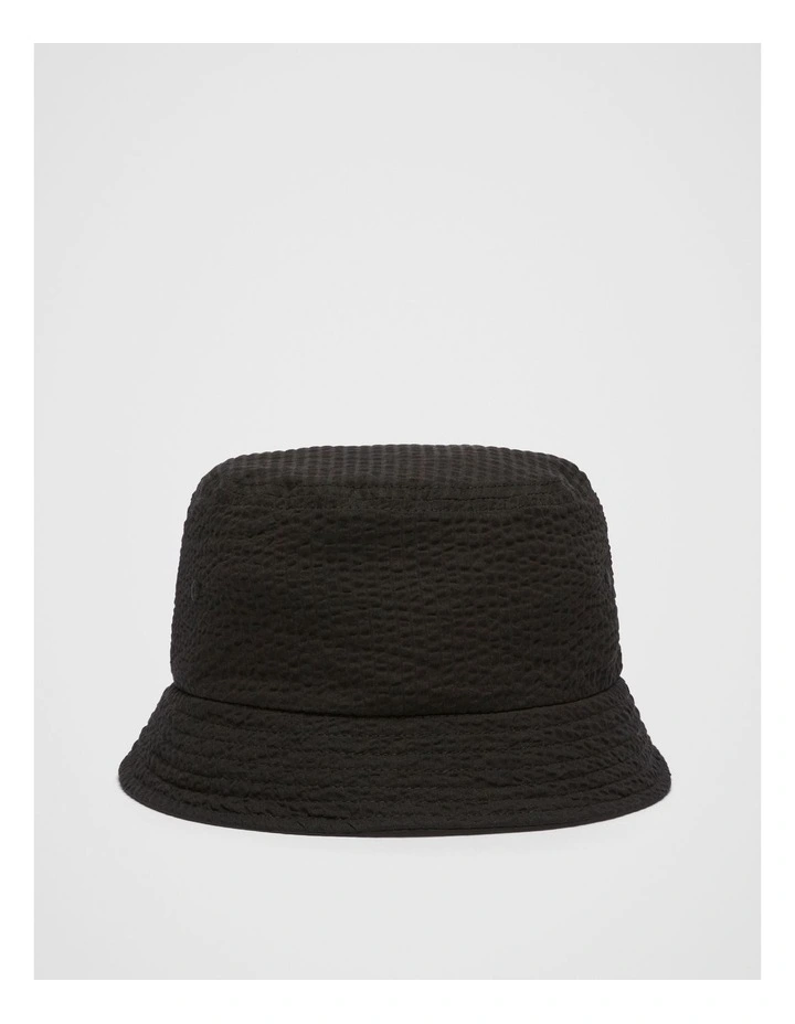Unison Textured Bucket Hat in Black | MYER