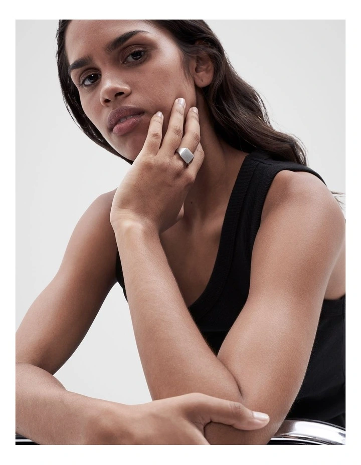 Unison Signet Ring in Silver | MYER