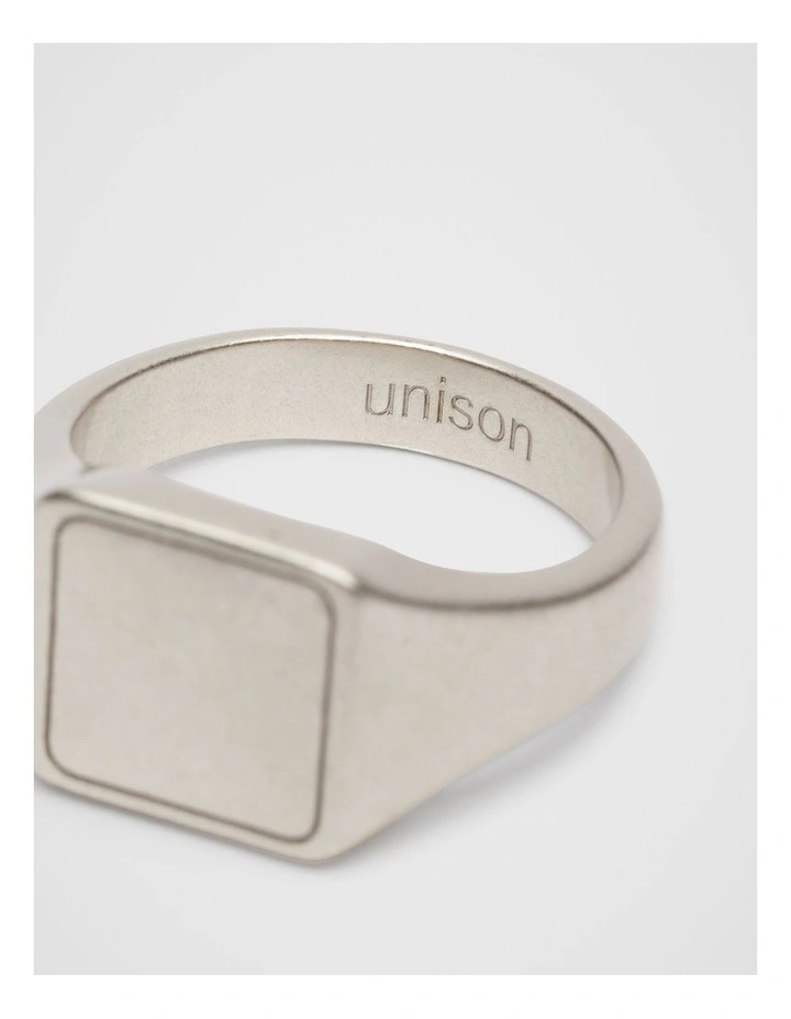 Unison Signet Ring in Silver | MYER