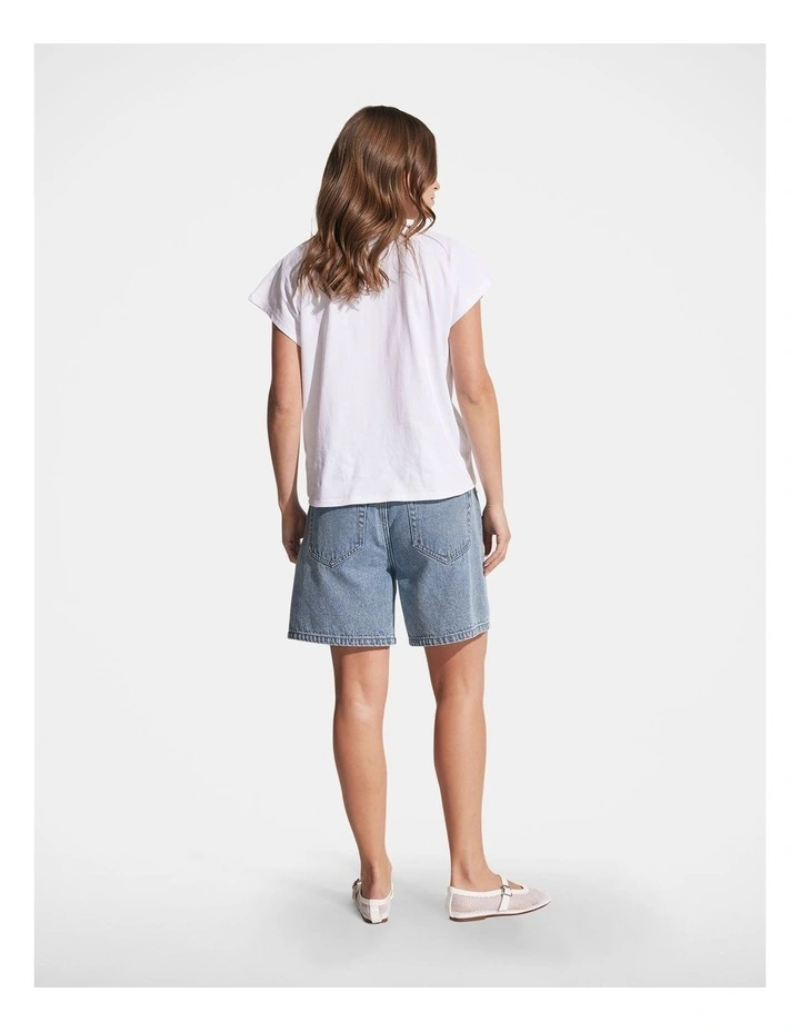 Decjuba Callie Cutwork Tee in Bright White | MYER