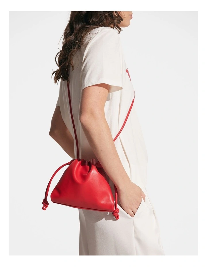 Decjuba Carrie Drawstring Sling Bag in Red | MYER
