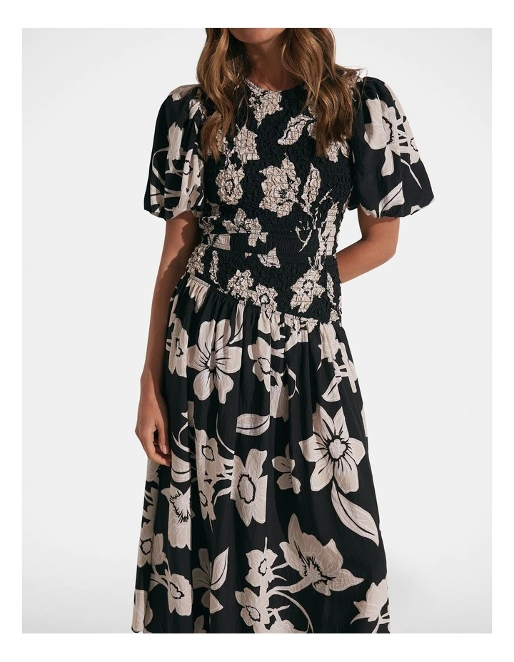 Decjuba Kiara Textured Midi Dress in Multi | MYER