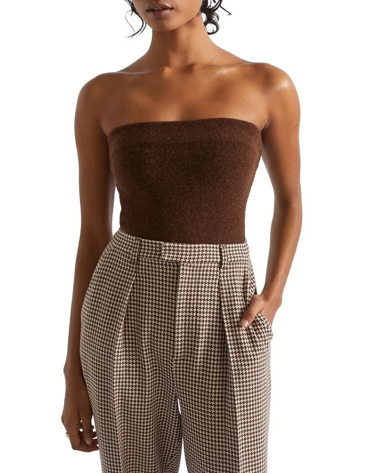 Seed Heritage Cosy Knit Bustier in Brown | MYER