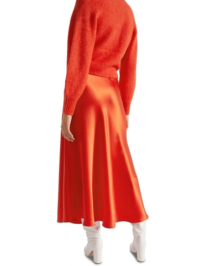 Seed Heritage Satin Maxi Skirt in Chilli | MYER