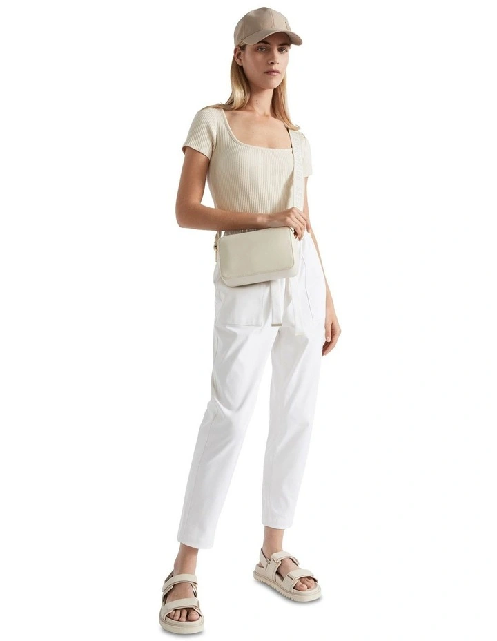 Seed Heritage Ribbed Neat Tee in Magnolia | MYER