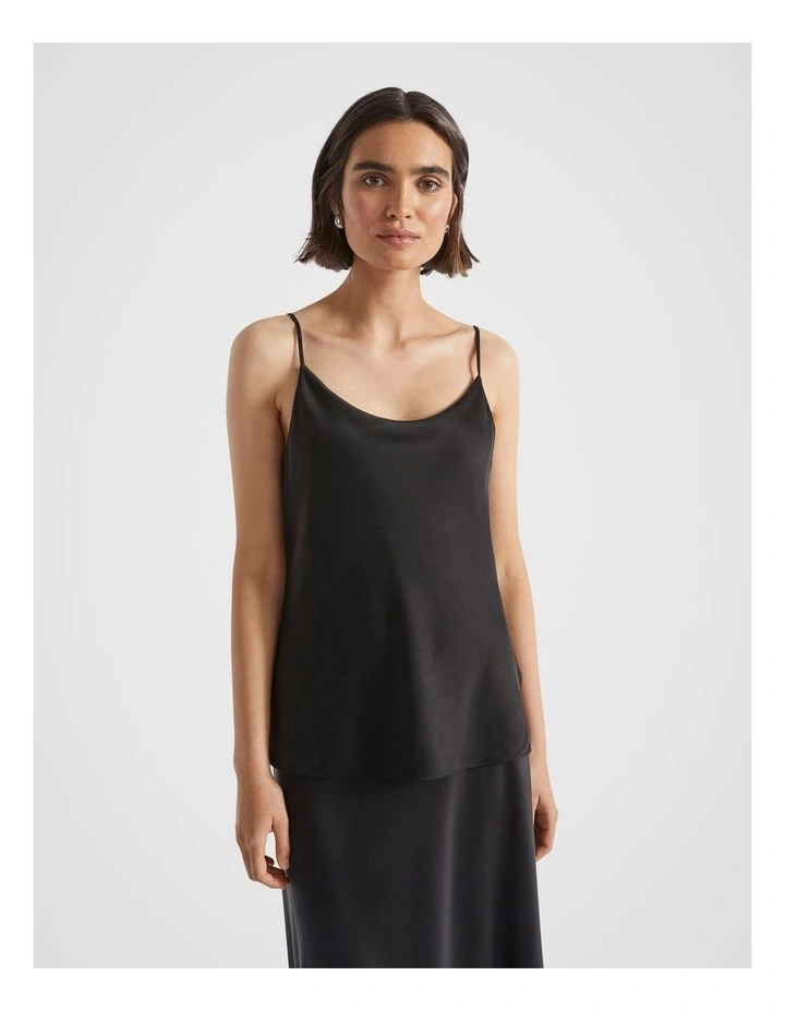 Seed Heritage Silk Camisole In Black Myer