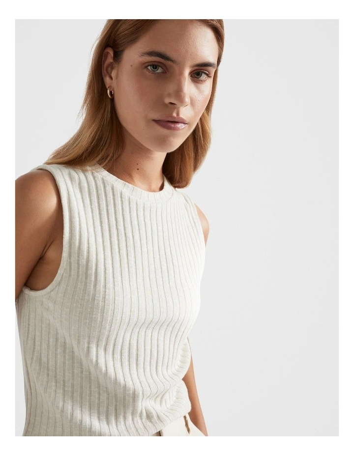 Seed Heritage Ribbed Textured Shell Top in Grey | MYER
