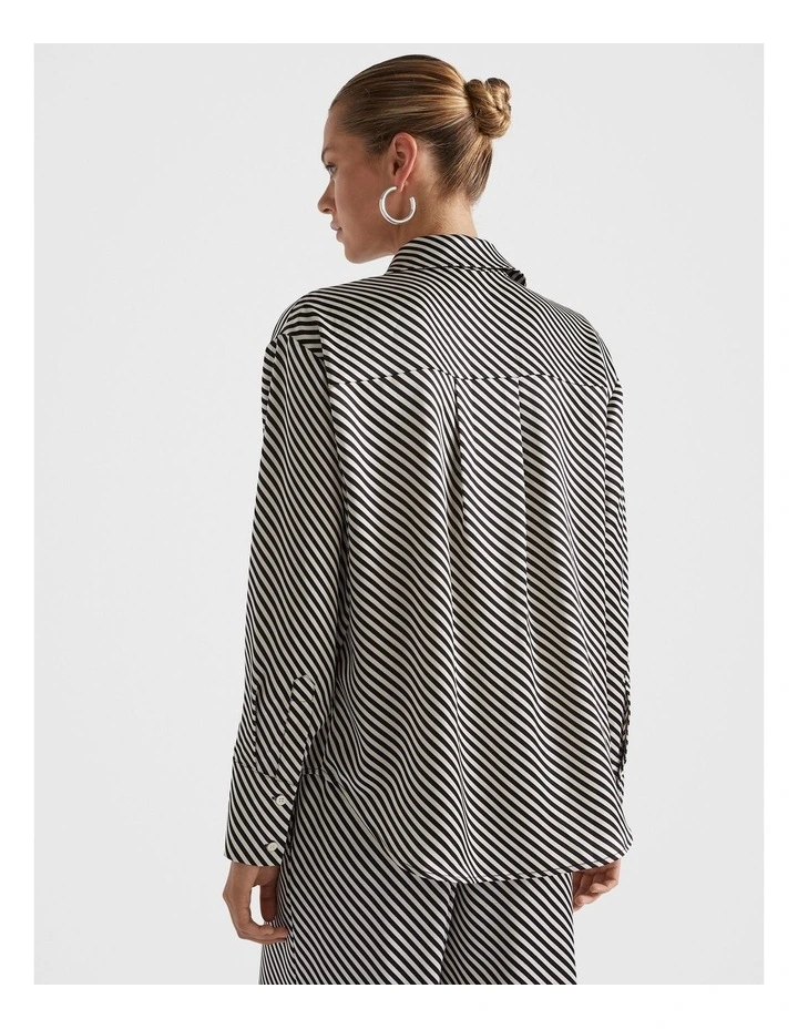Seed Heritage Diagonal Shirt in Black Stripe | MYER