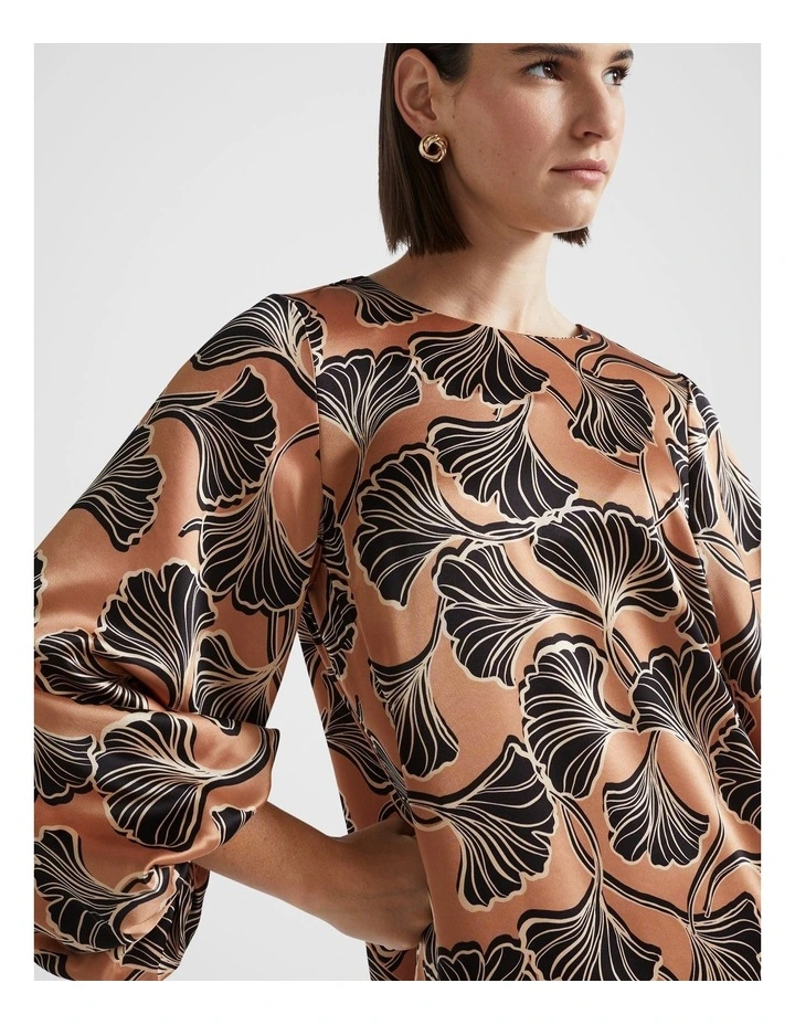 Seed Heritage Satin Mini Dress In Abstract Floral | MYER