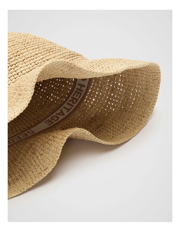 Seed Heritage Raffia Bucket Hat in Natural | MYER