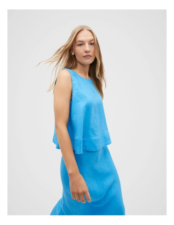 Seed Heritage Core Linen Shell Top in Amalfi | MYER