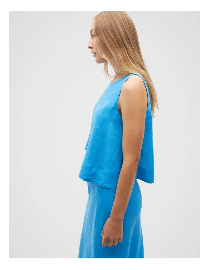 Seed Heritage Core Linen Shell Top in Amalfi | MYER