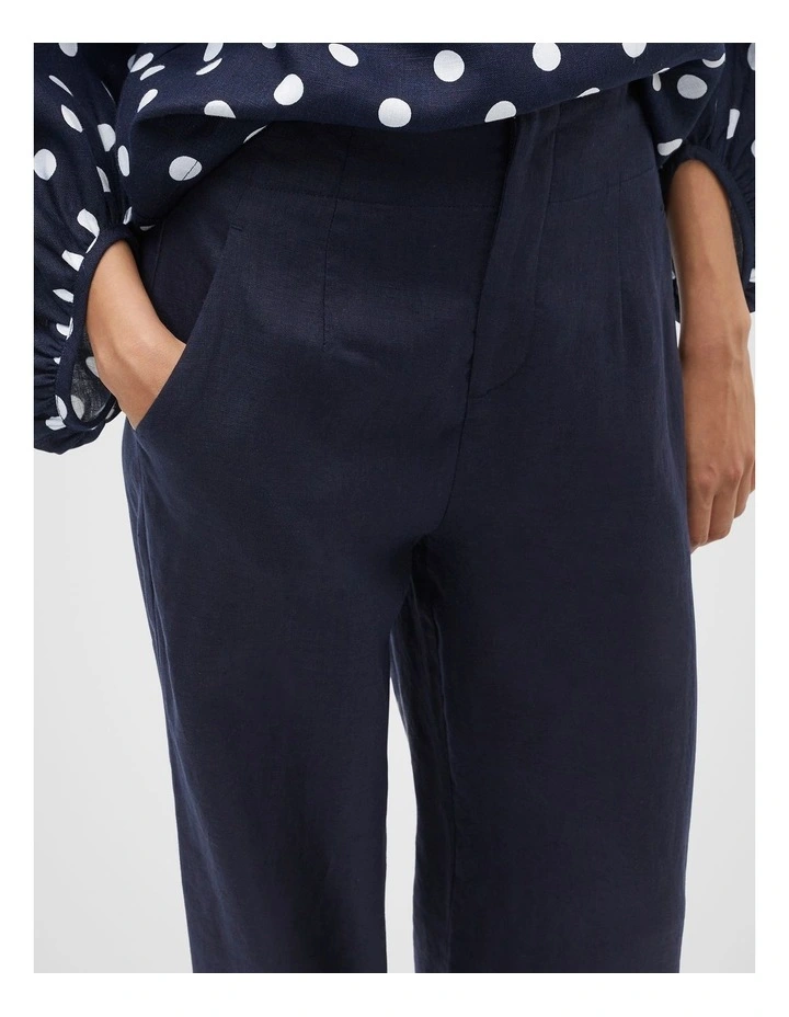 Seed Heritage Core Linen Waisted Pant in Midnight | MYER