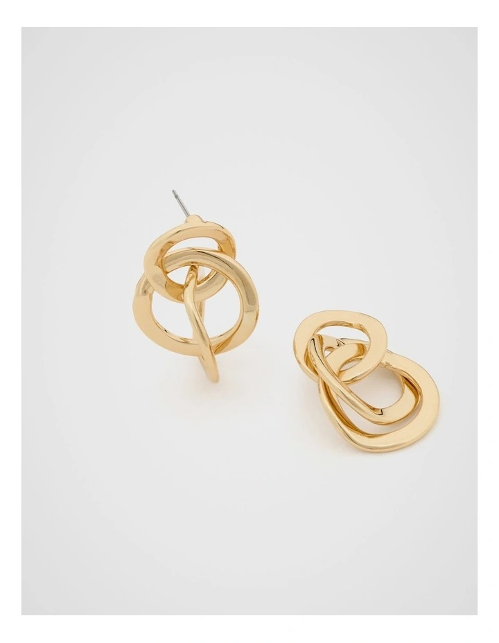 Seed Heritage Small Links Drop Earring in Gold | MYER