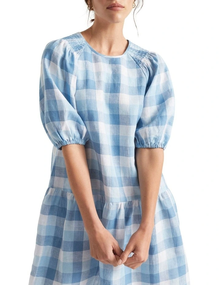 Seed Heritage Linen Check Mini Dress | MYER