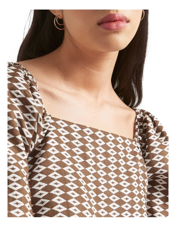 Seed Heritage Linen Geo Mini Dress | MYER