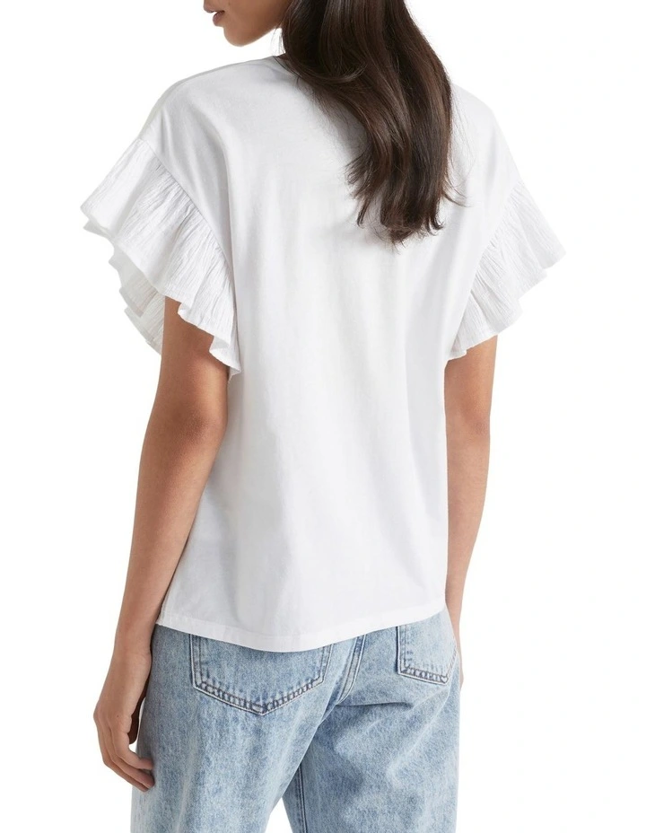 Seed Heritage Textured Trim Flutter Tee | MYER