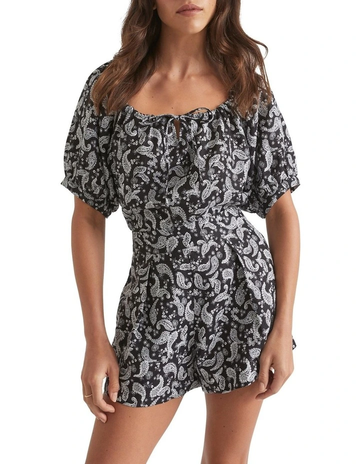 Seed Heritage Linen Paisley Pleat Short | MYER