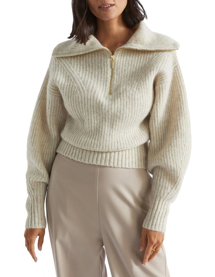 Seed Heritage Funnel Neck Rib Knit | MYER