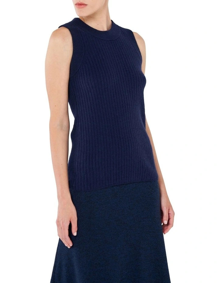 Skin and Threads Cashmere Tank in Blue | MYER