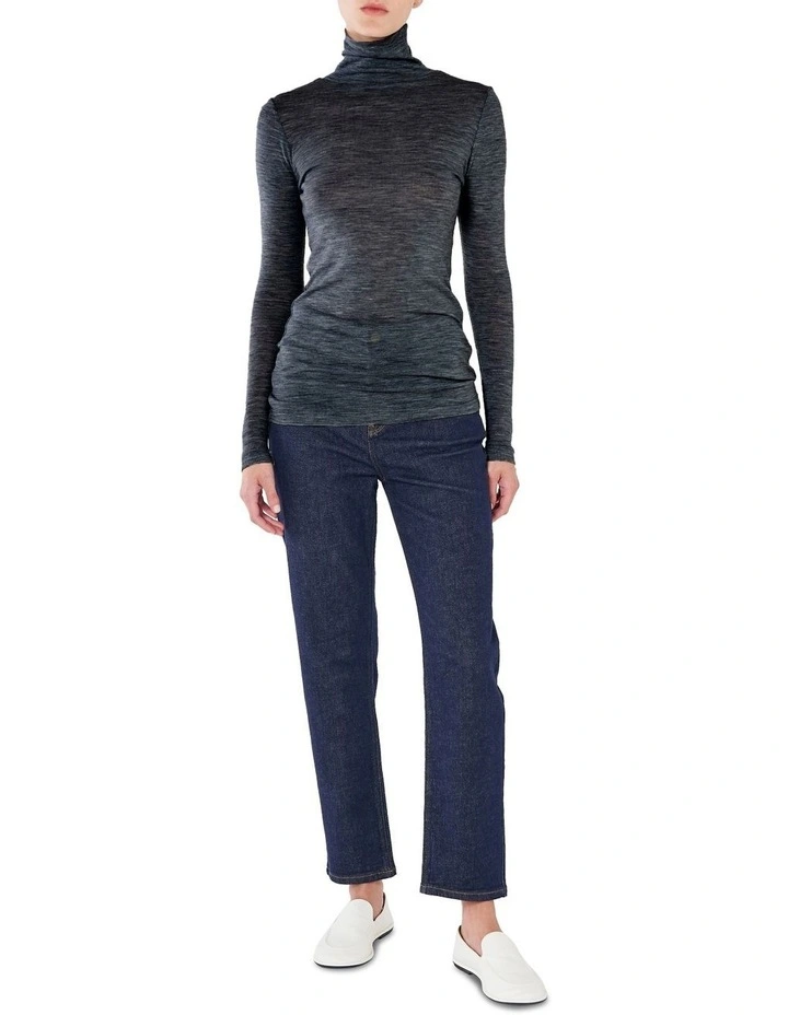 Skin and Threads Merino Wool Slim Fit Skivvy in Grey | MYER