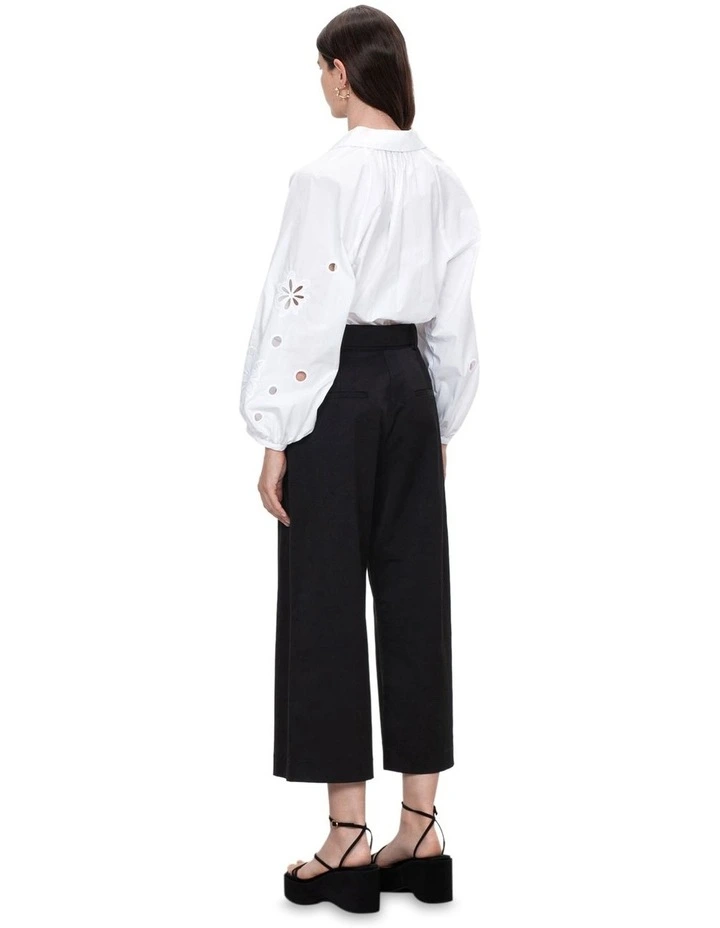 Veronika Maine Embroidery Trapeze Shirt in White | MYER