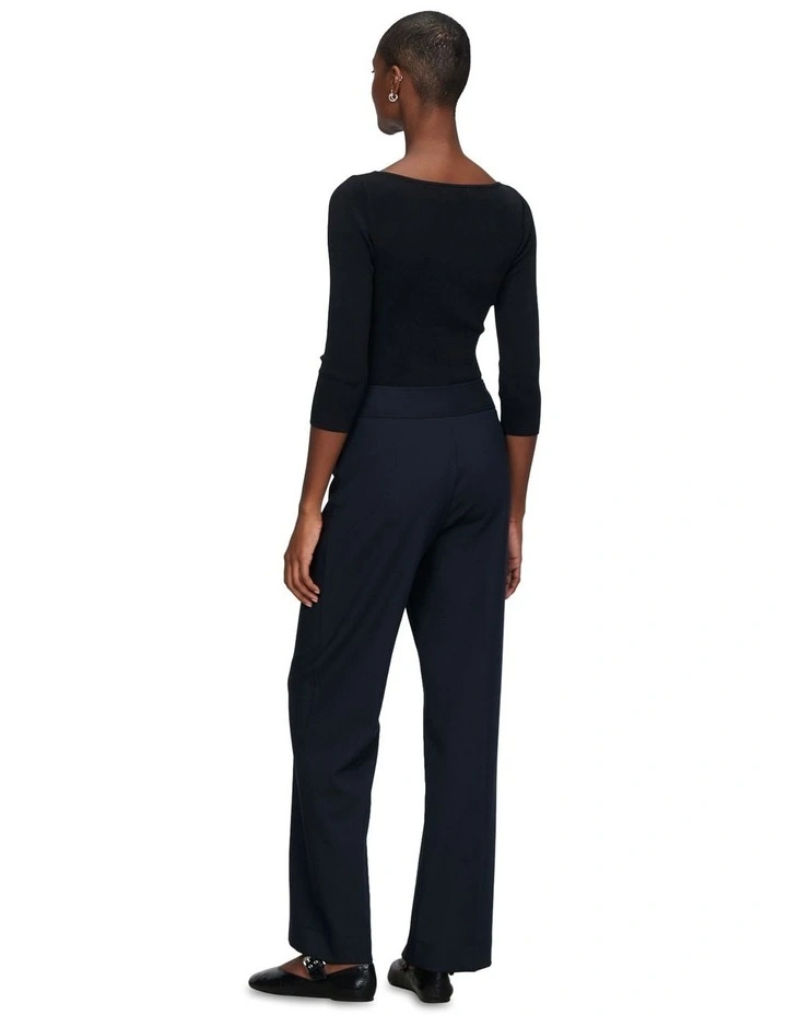 Veronika Maine Bi Stretch Twill Straight Leg Pant In Ink Myer