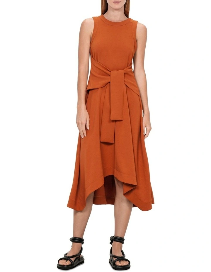 Veronika Maine Washed Crepe Tie Front Dress | MYER