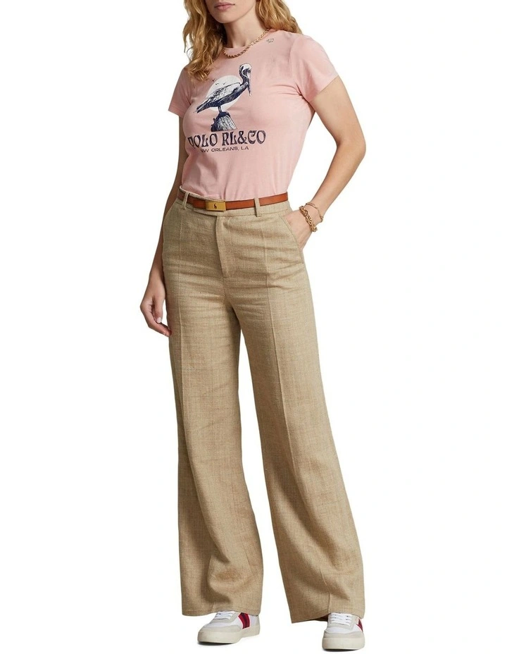 Ralph Lauren Pelican Logo Graphic Jersey Tee in Pink | MYER